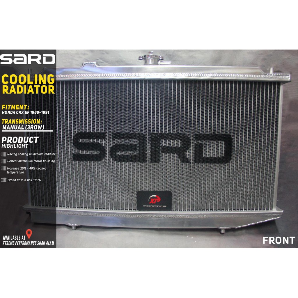 ORIGINAL READY STOCK RADIATOR SPORT SARD HONDA CRX/EF 88-91 MT 32MM 3RW ...