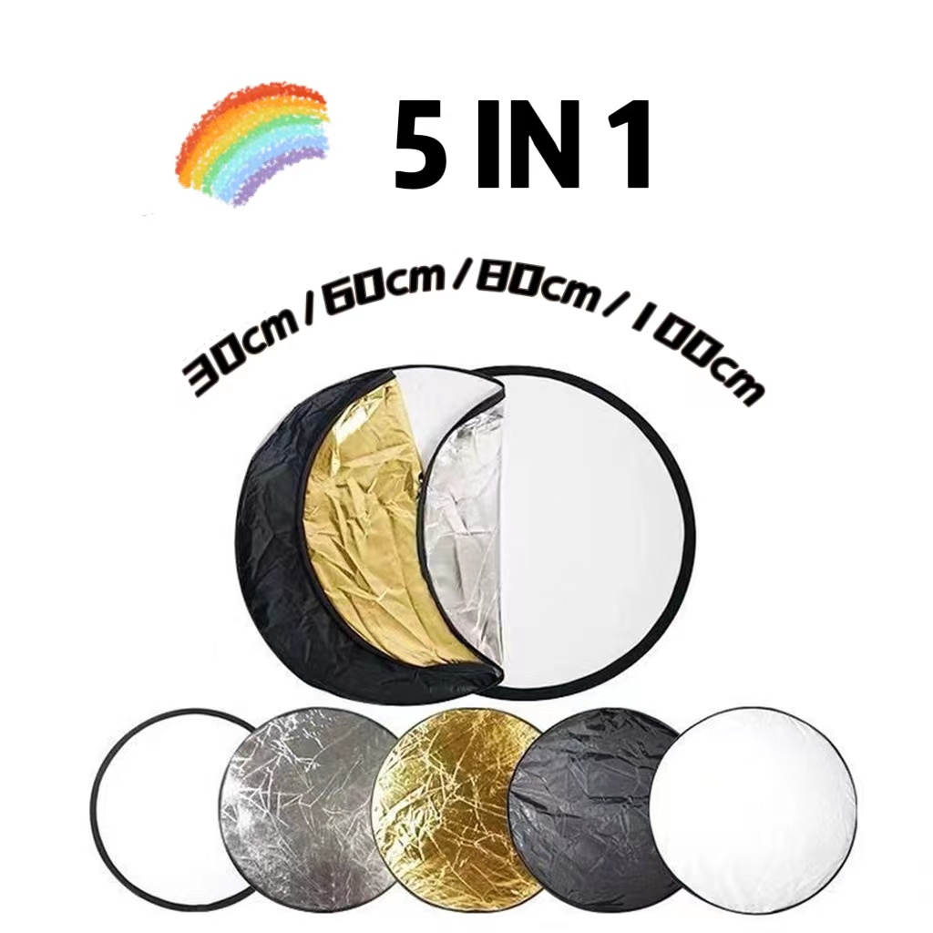 5 in 1 Collapsible Light Photography Reflector for Studio Photo Disc ...