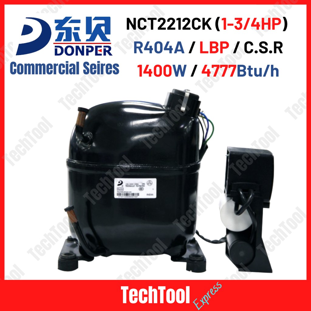 DONPER Refrigeration Compressor R404A 1.0HP 1-3/8HP for Commercial ...