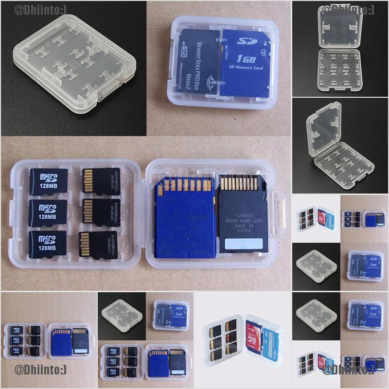 (TDST) 8 Slots Micro Sd Tf Sdhc Mspd Memory Card Protecter Box Storage ...