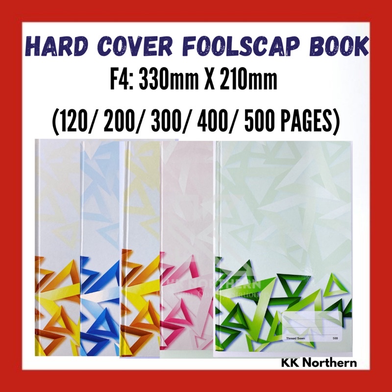 Sealion F4 Hard Cover Foolscap Book 120/ 200/ 300/ 400/ 500 pages ...