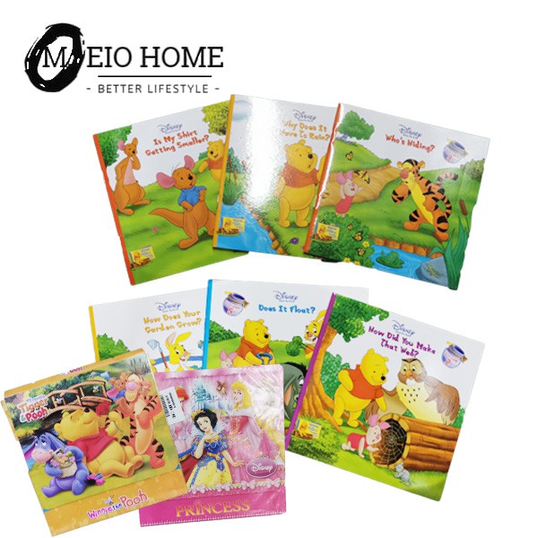 6PCS Story Book Winnie The Pooh Princess English Story Book Reading ...