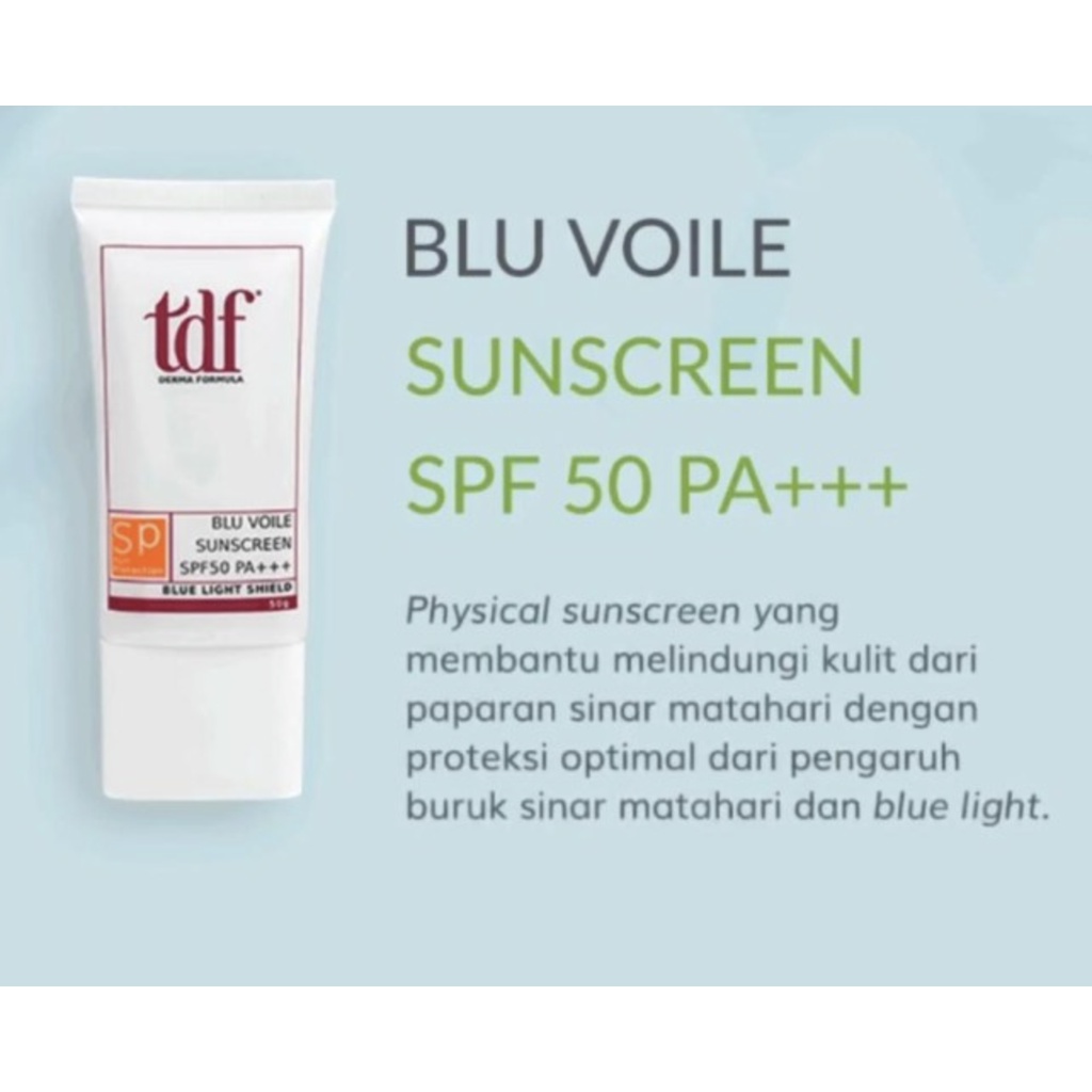 TDF Blu Voile Sunscreen SPF50 PA+++ (50g) | Shopee Malaysia