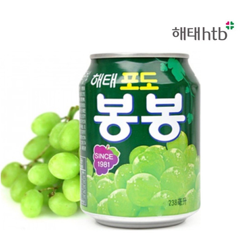 Korea Haitai BonBon Grape Pear/Peach/Coco Palm Juice Drink 238ml/340ML 韩国海太葡萄/梨子/水蜜桃果汁饮料真果粒 Bong ...
