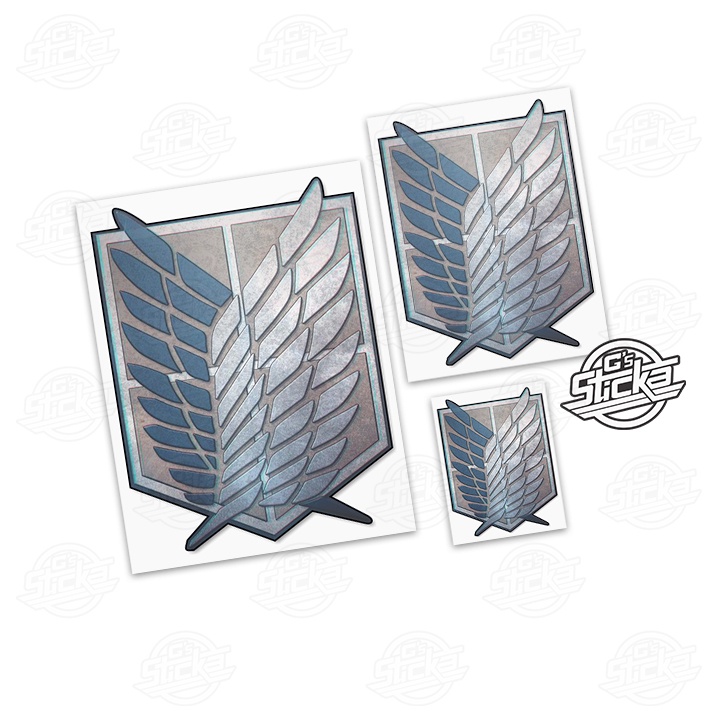 AOT Attack On Titan Scout Legiment Logo Vinyl Printed Sticker | Shopee ...
