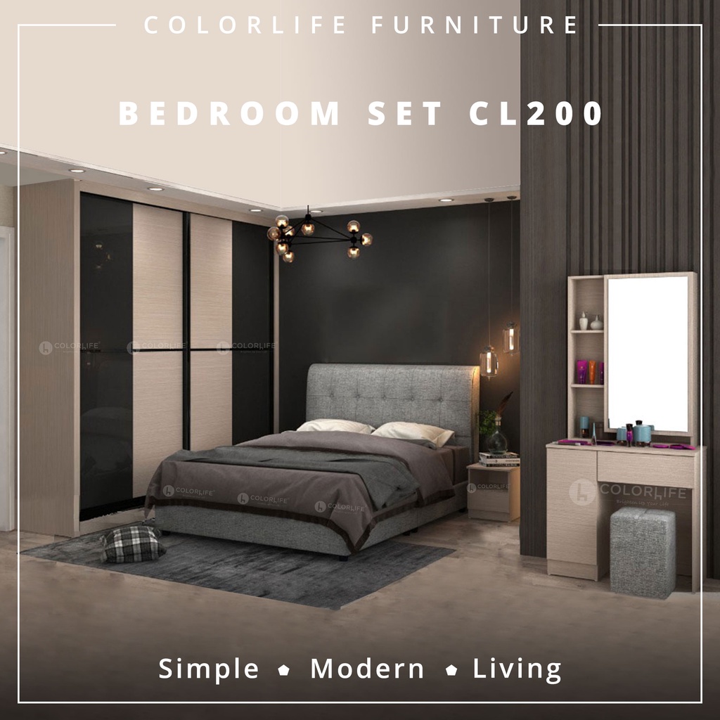 [FREE SHIPPING & FREE INSTALLATION] Color Life CL200 Bedroom Set ...