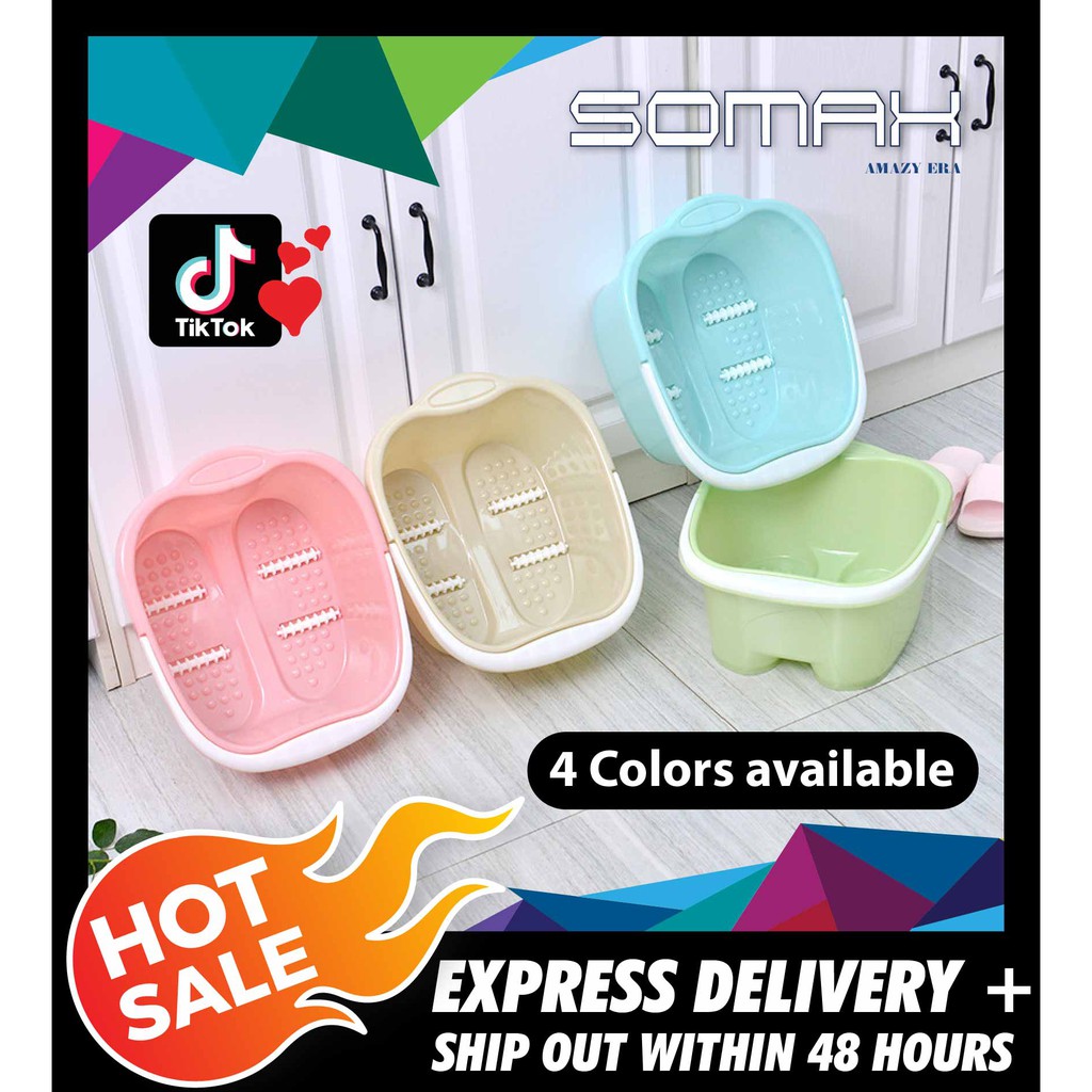 Somax Store !! Household Plastic Deepen Roller Bubble Foot Barrels Of ...