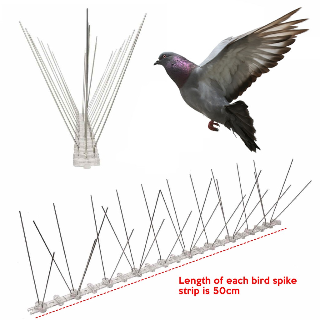 DIY Bird Spikes Stainless Steel Animal Repeller 50CM Birds Repellent ...