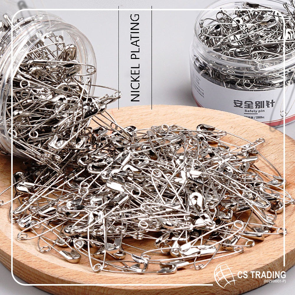 1 Box of Safety Pin 31mm, 38mm, 43mm, 50mm / Pin Keselamatan | Shopee ...