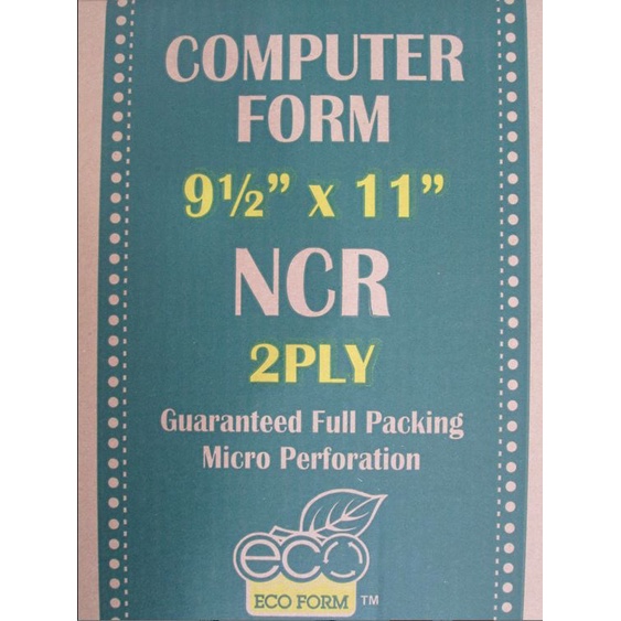 Computer Form NCR Paper - 9.5" X 11" / All White 500 Fans Sonoform ...