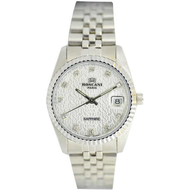 FREE SHIPPING ROSCANI SAPPHIRE SILVER STAINLESS STEEL BL 498950/ BG ...