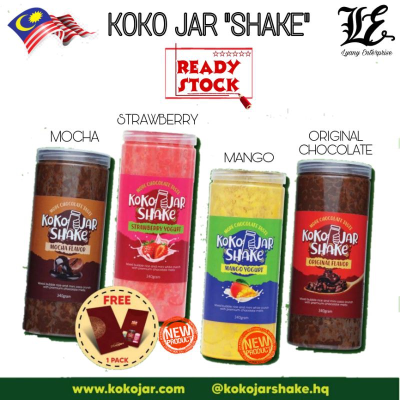 KOKO JAR SHAKE ORIGINAL / MOCHA / MANGO / STRAWBERRY | Shopee Malaysia