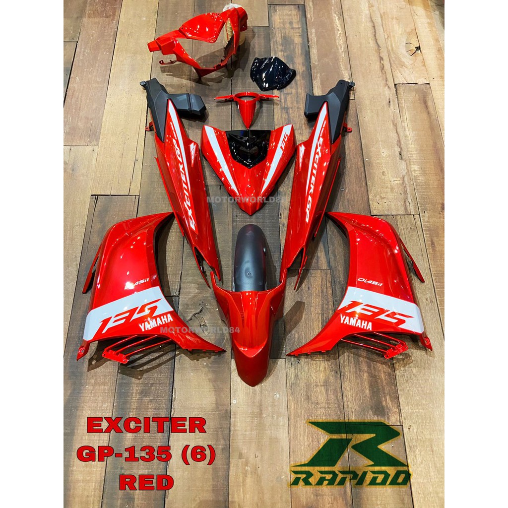 COVER SET RAPIDO YAMAHA EXCITER GP - 135 (6) RED LC135 4S V4 V5 V6 V7 ...