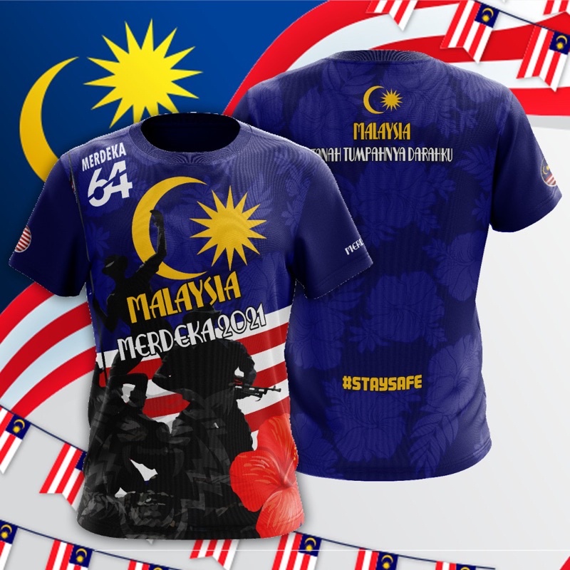 Baju T Shirt Design Merdeka (premium printed) | Shopee Malaysia