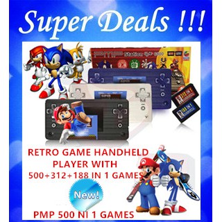PMP Retro mini Game Handheld Player With 500 +312+188 In 1 Games ...