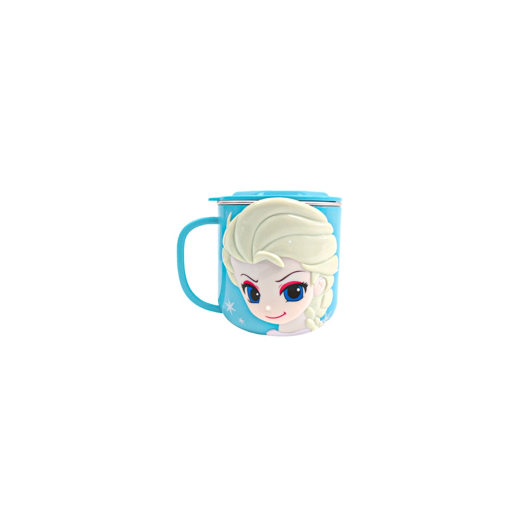 Disney Frozen Elsa 3D Stainless Steel Water Mug With Lid For Girls And ...