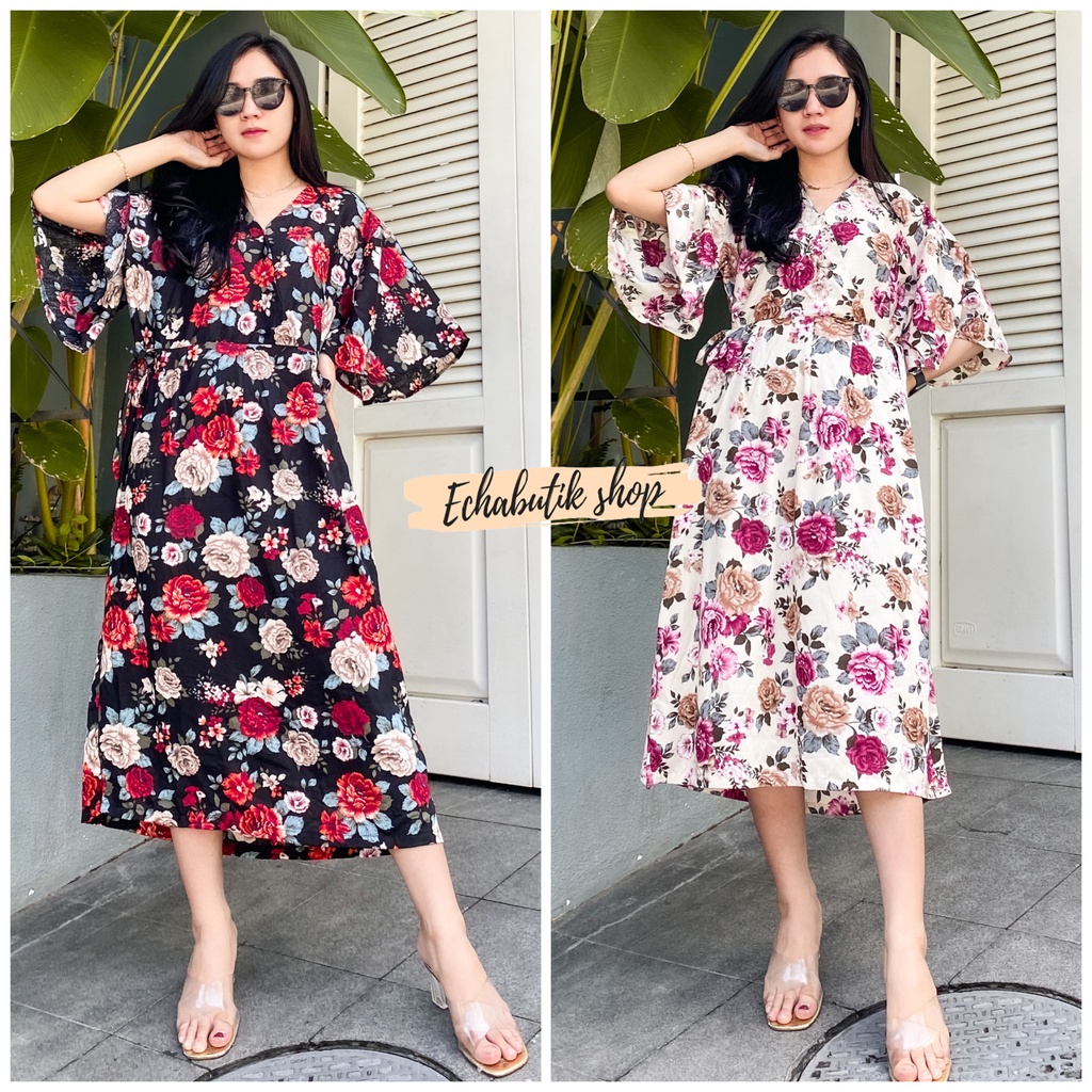 Karen DRESS/KIMONO Negligee With Straps On The Right And Left Side ...
