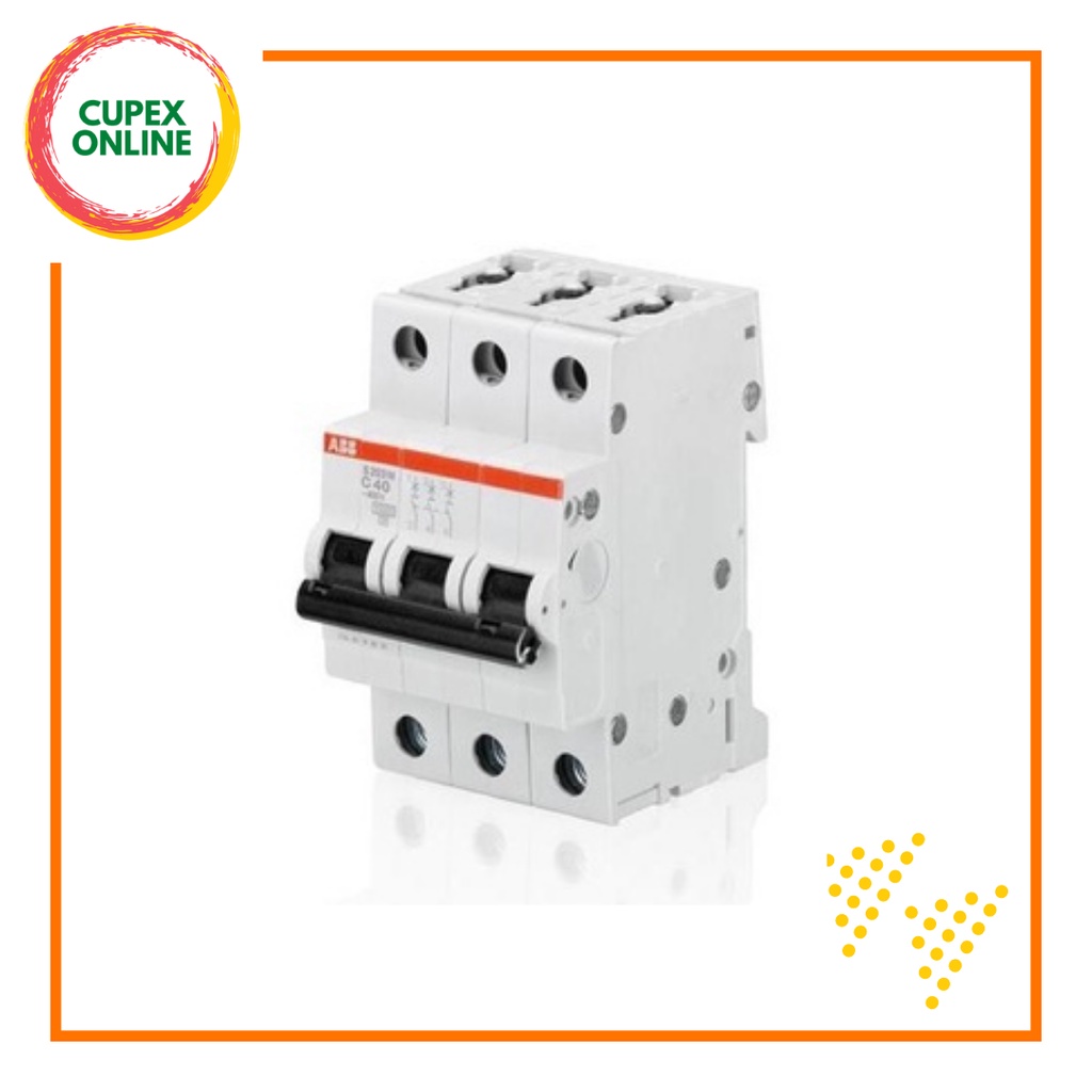 ABB S203M-C MCB 16A/20A/32A/40A 3P 10KA C Curve (cupex) | Shopee Malaysia