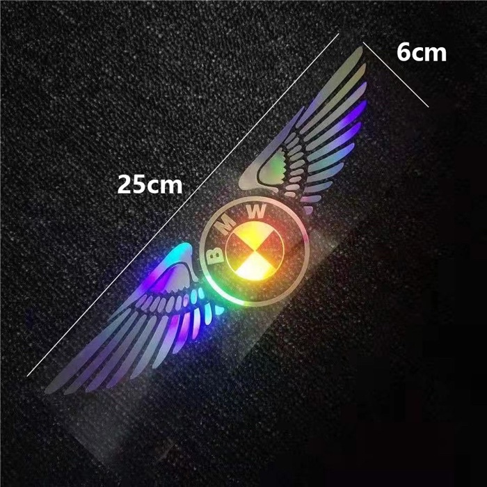 car sticker windscreen laser rainbow colour angel wing perodua proton ...