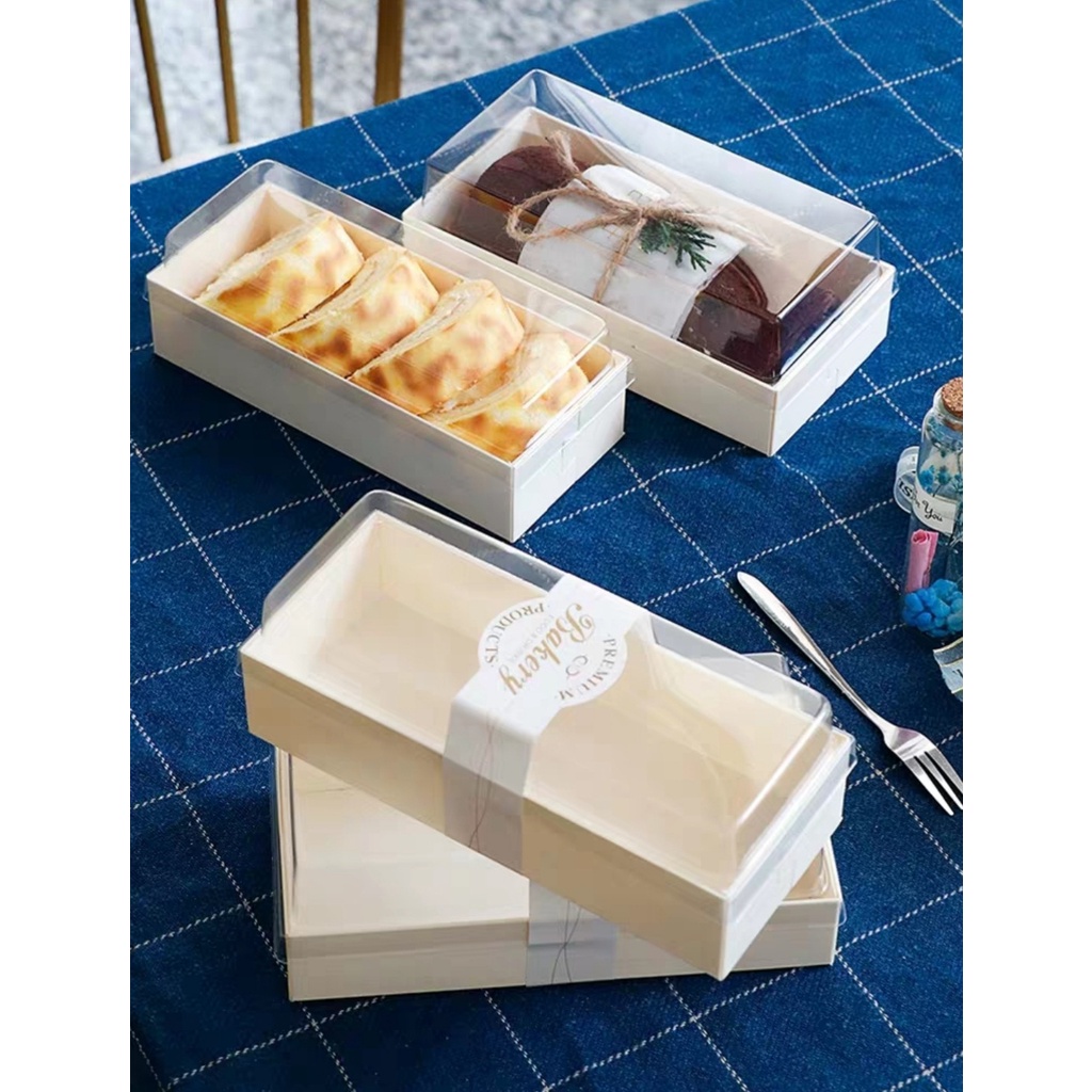 🍱[Ready Stock] Wooden Box with Clear Lid Pastries / Dessert Box ...