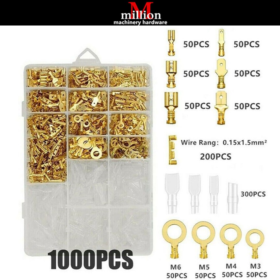 360 480pcs 1000PCS 2.8/4.8/6.3mm Crimp Terminals Male Female Wire Spade ...