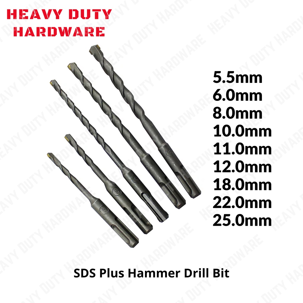ASL Carbide Tip SDS Plus Concrete Masonry Wall Drill Bit 5.5 - 25mm ...