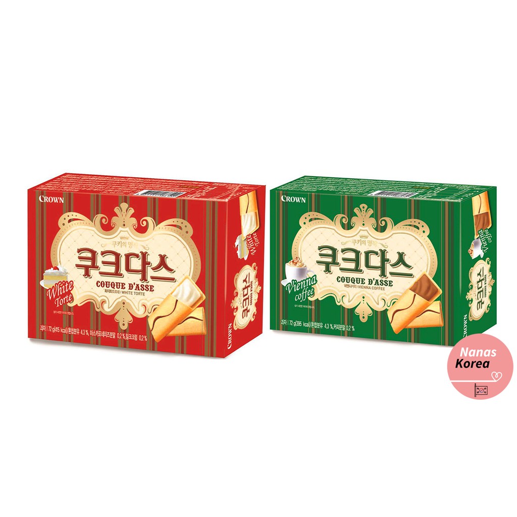[Korean Snack] Crown Couque Dasse Soft Cookie Series 76g (White Torte ...