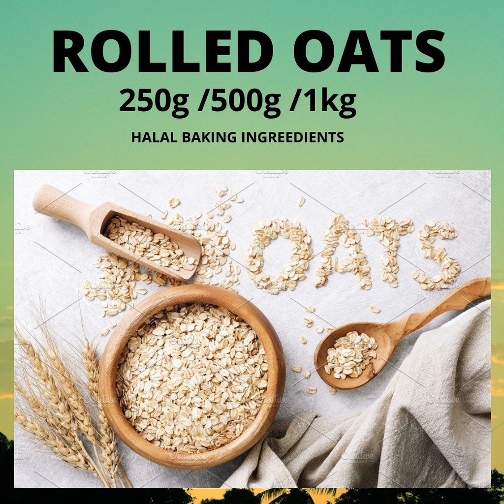 (FAST SHIIPING)Rolled Oats (Australian) | 250g | 500g | 1kg (Halal ...