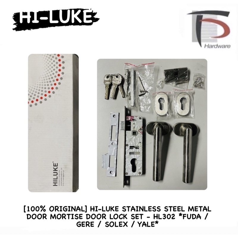 [100% ORIGINAL] HI-LUKE STAINLESS STEEL METAL DOOR MORTISE DOOR LOCK ...