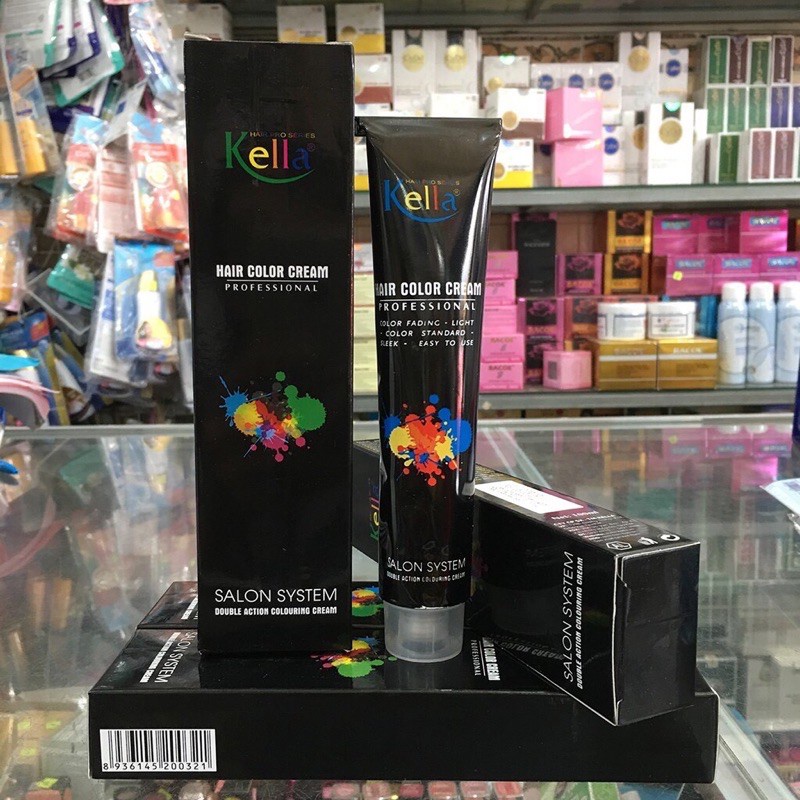 Kella BLACK HAIR DYE AT HOME STANDARD COLOR - COMPANY PRODUCTS | Shopee ...