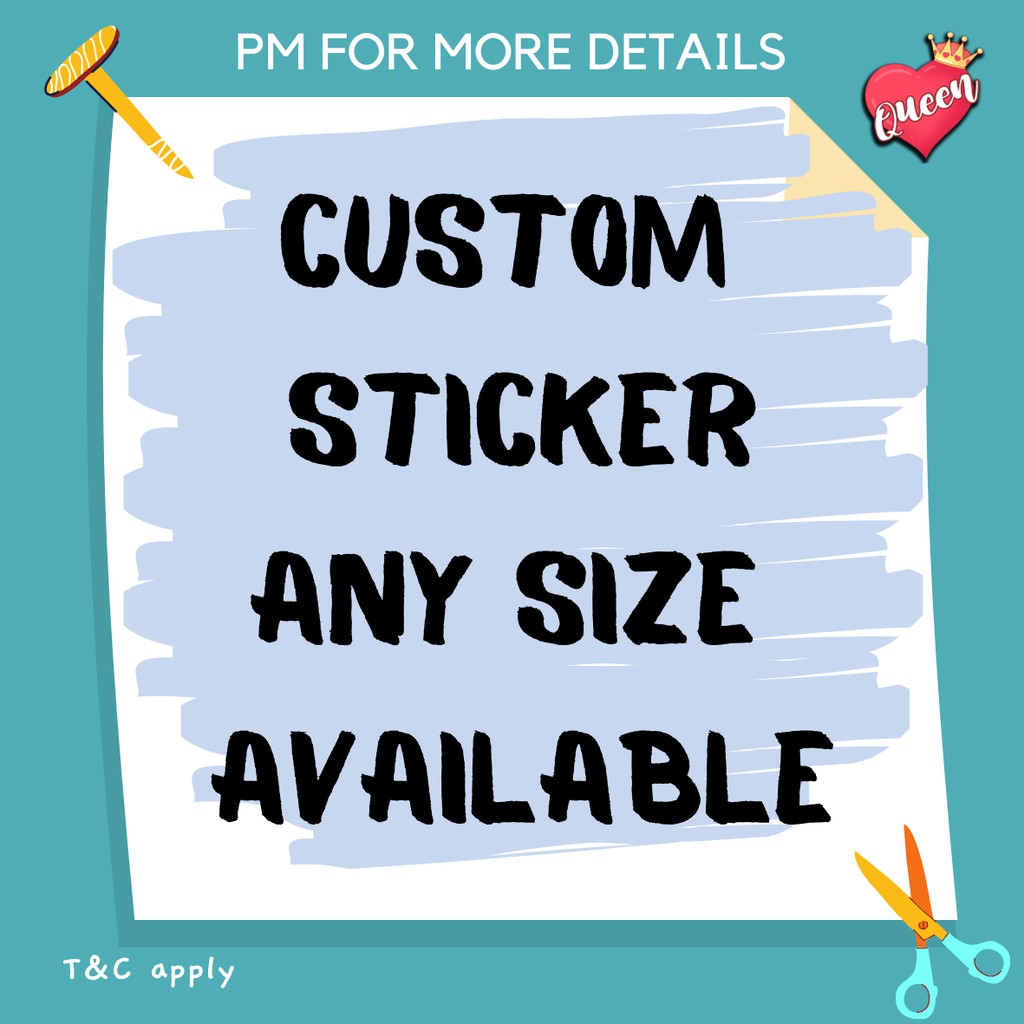 Custom sticker label printing * Any size available* | Shopee Malaysia