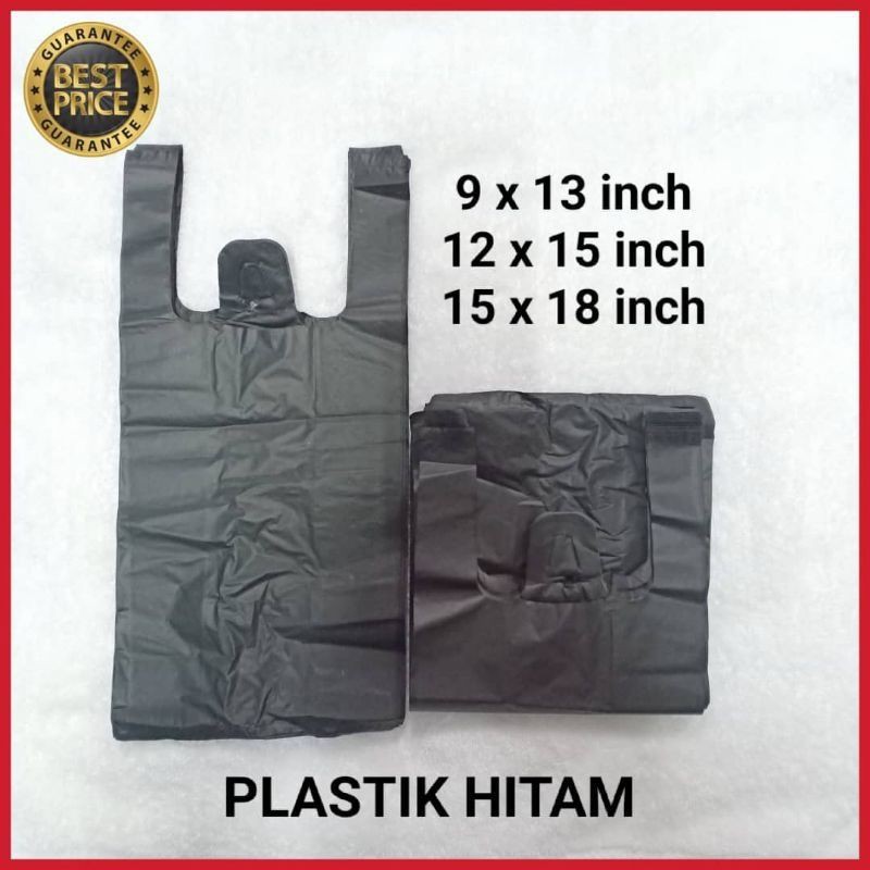 Plastic Bag (Black) - Black Handle Bag / Plastik bag Hitam | Shopee ...