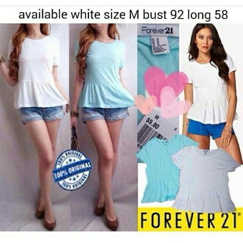 Branded forever 21 t-shirt | Shopee Malaysia