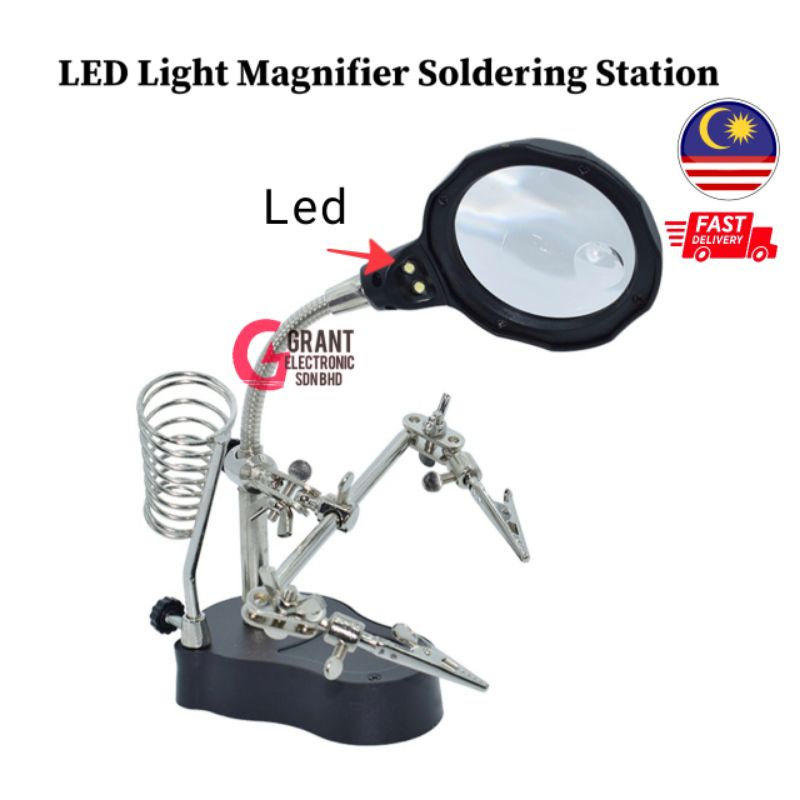 Led Light Magnifier Soldering Station Solder Holder Soldering Stand ...