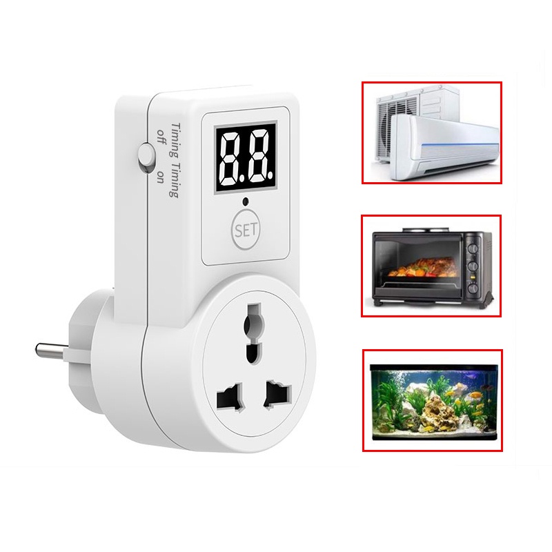 Eu Plug Digital Countdown Timer Smart Control Plug In Switch Socket