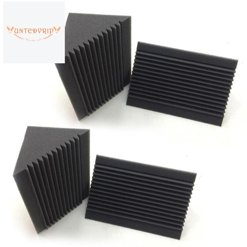 12 PCS Foam Charcoal/Black Soundproofing Corner Wall 12 x 12 x 24 cm ...