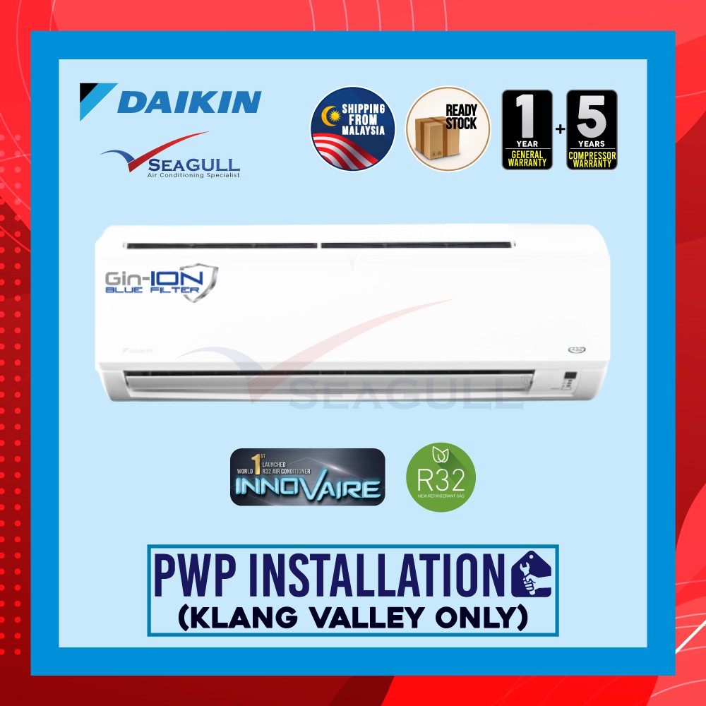 Wi Fi Gin Ion Daikin R32 P Series Wall Mounted Non Inverter 1 0hp 2