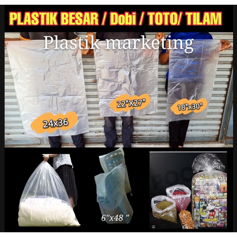 Plastik Besar/ Large Plastic Bag (28pcs to 79pcs)/ Plastik Toto ...