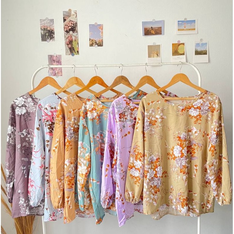 🌸🌸PLUSSIZE FLORAL BLOUSE/BLOUSE BUNGA SIZE BESAR 50🌸🌸 | Shopee Malaysia
