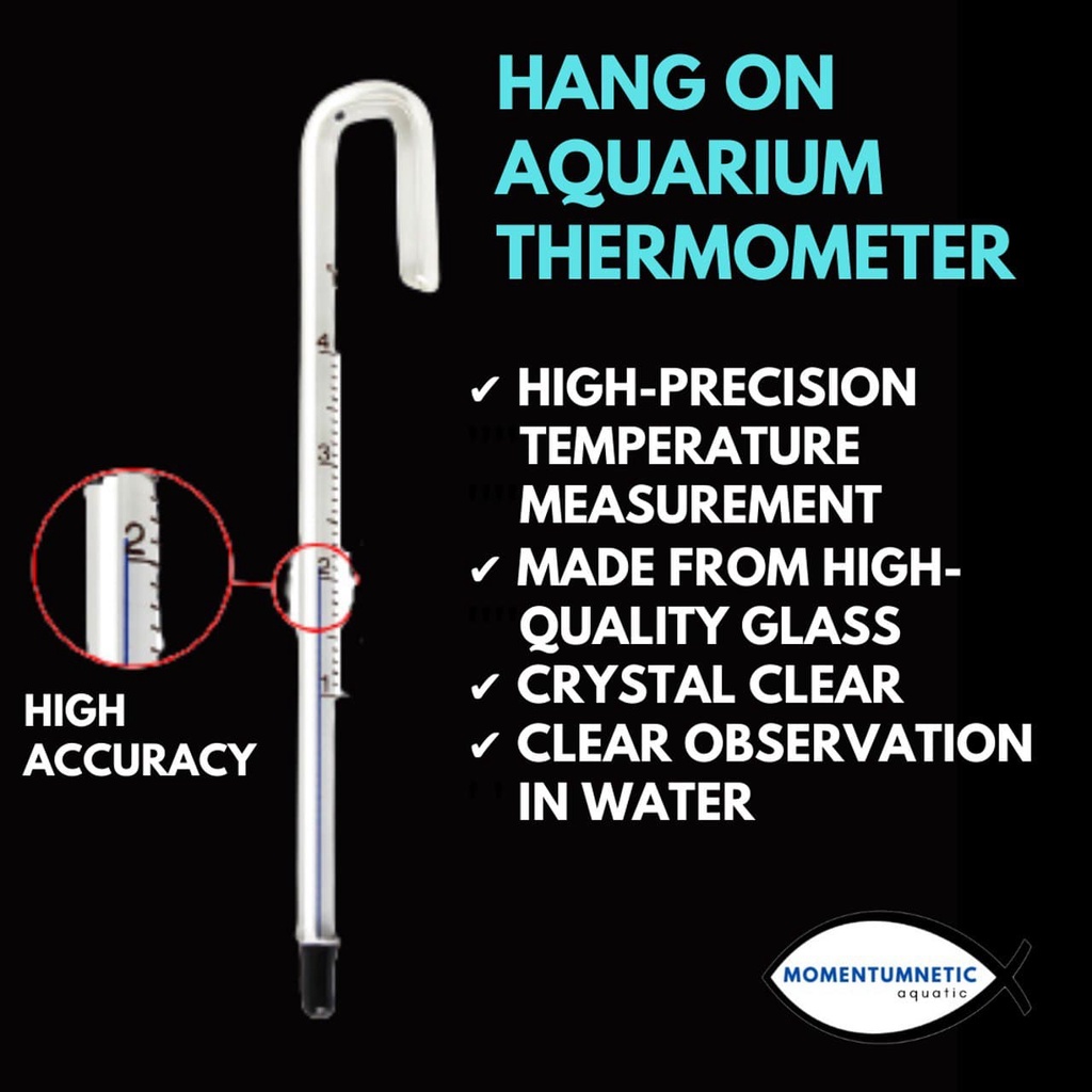 Aquarium U Shape Hanging Thermometer 14.5cm Glass Thermometer 挂钩温度计 ...