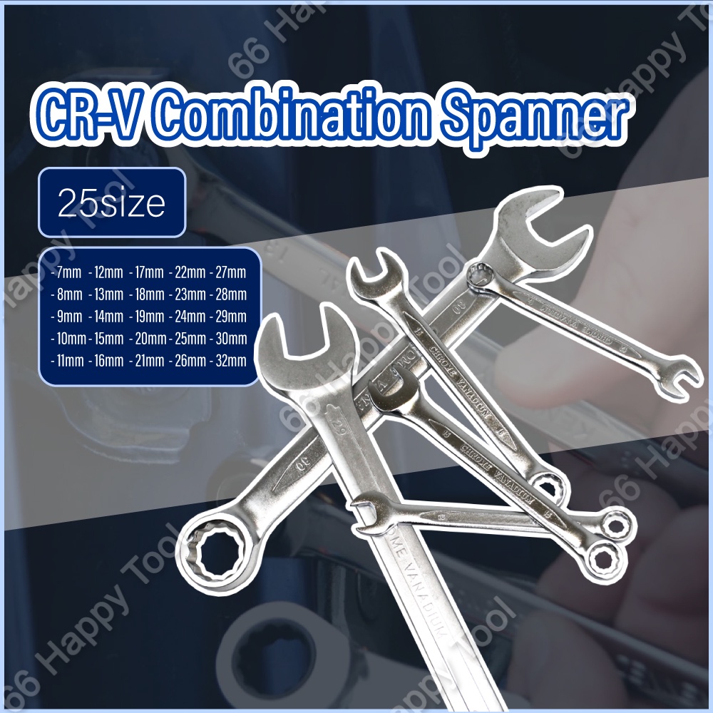 Heavy Duty CR-V Combination Spanner 7mm - 32mm Wrench 12 Points Chrome ...