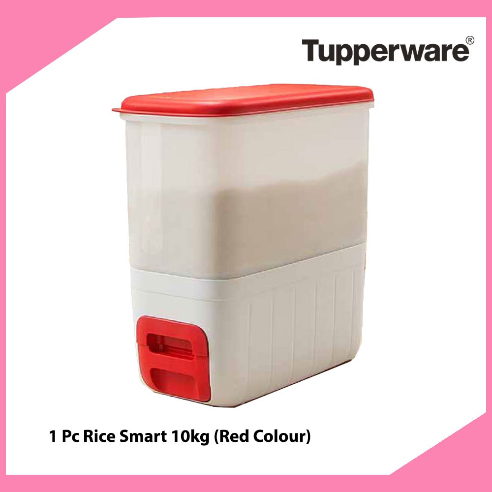 [READY STOCK] Tupperware Rice Smart Dispenser Rice Keeper 10 KG Red ...
