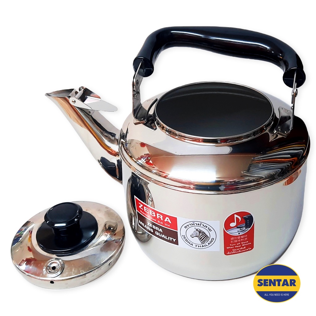 [100% Original] ZEBRA SUS304 Stainless Steel Whistling Kettle (4.5L / 5 ...