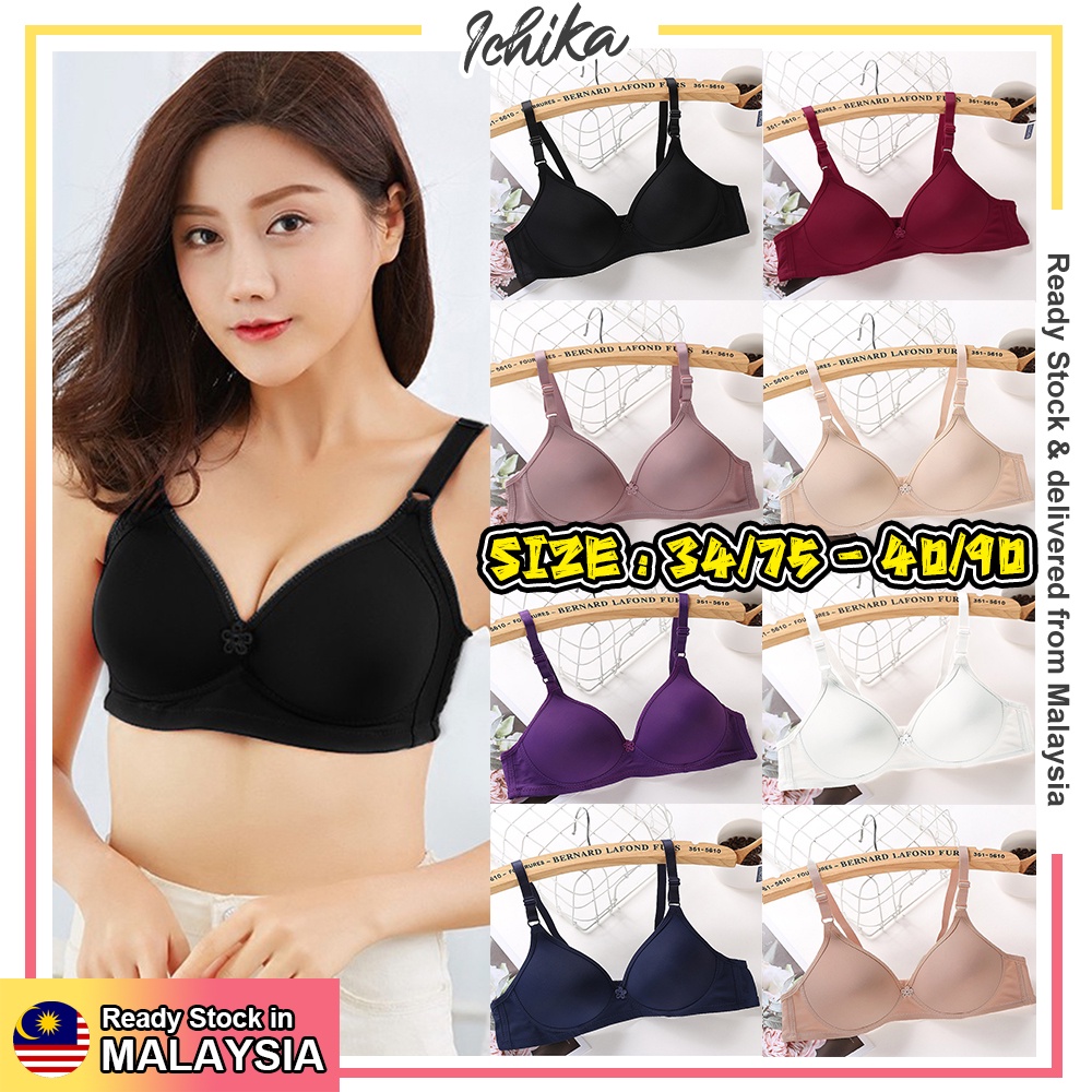 [MYSIA READY STOCK][75-34AB-90/40AB][FLORA Japan Style Women Softly Breathable Non Wired Lady's ...