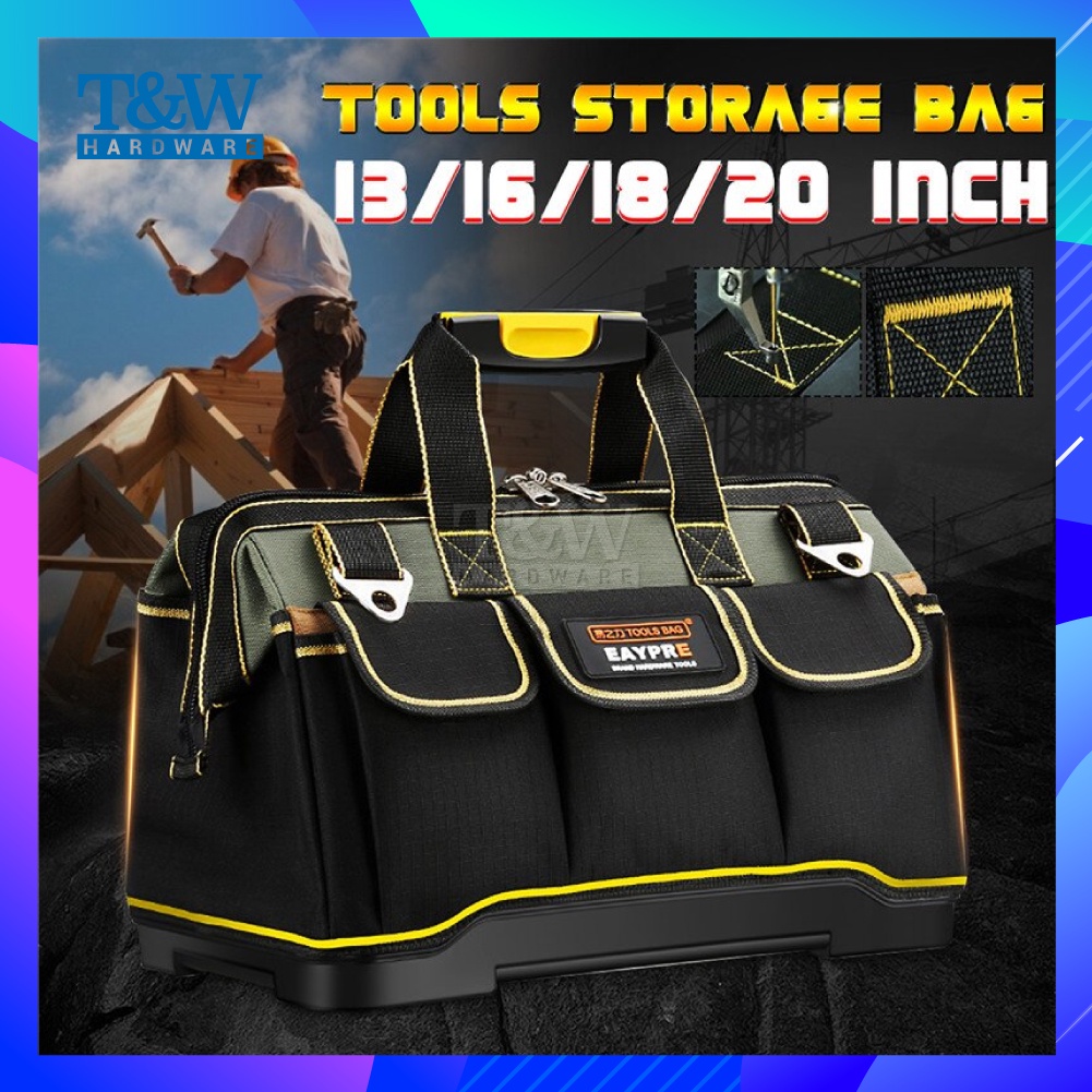 EAYPRE Wide-Mouth Matrix Tool Bag Durable Plastic Base / Beg Peralatan ...