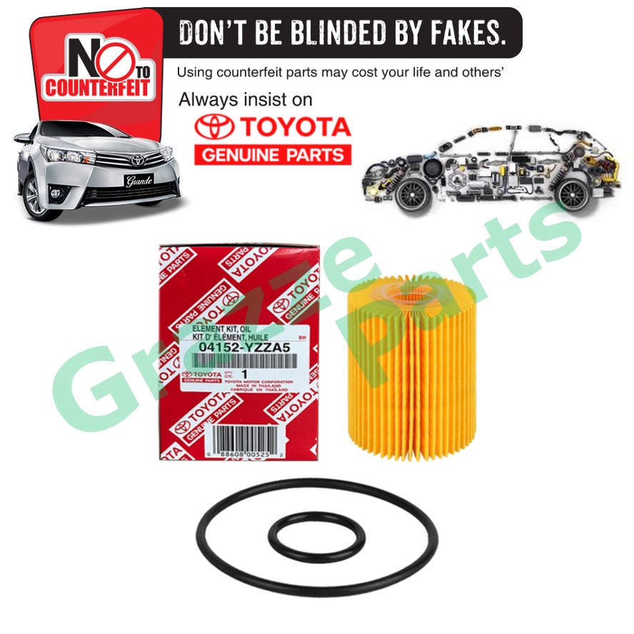 Toyota Original Oil Filter for 04152-YZZA5 Toyota Land Cruiser Prado ...