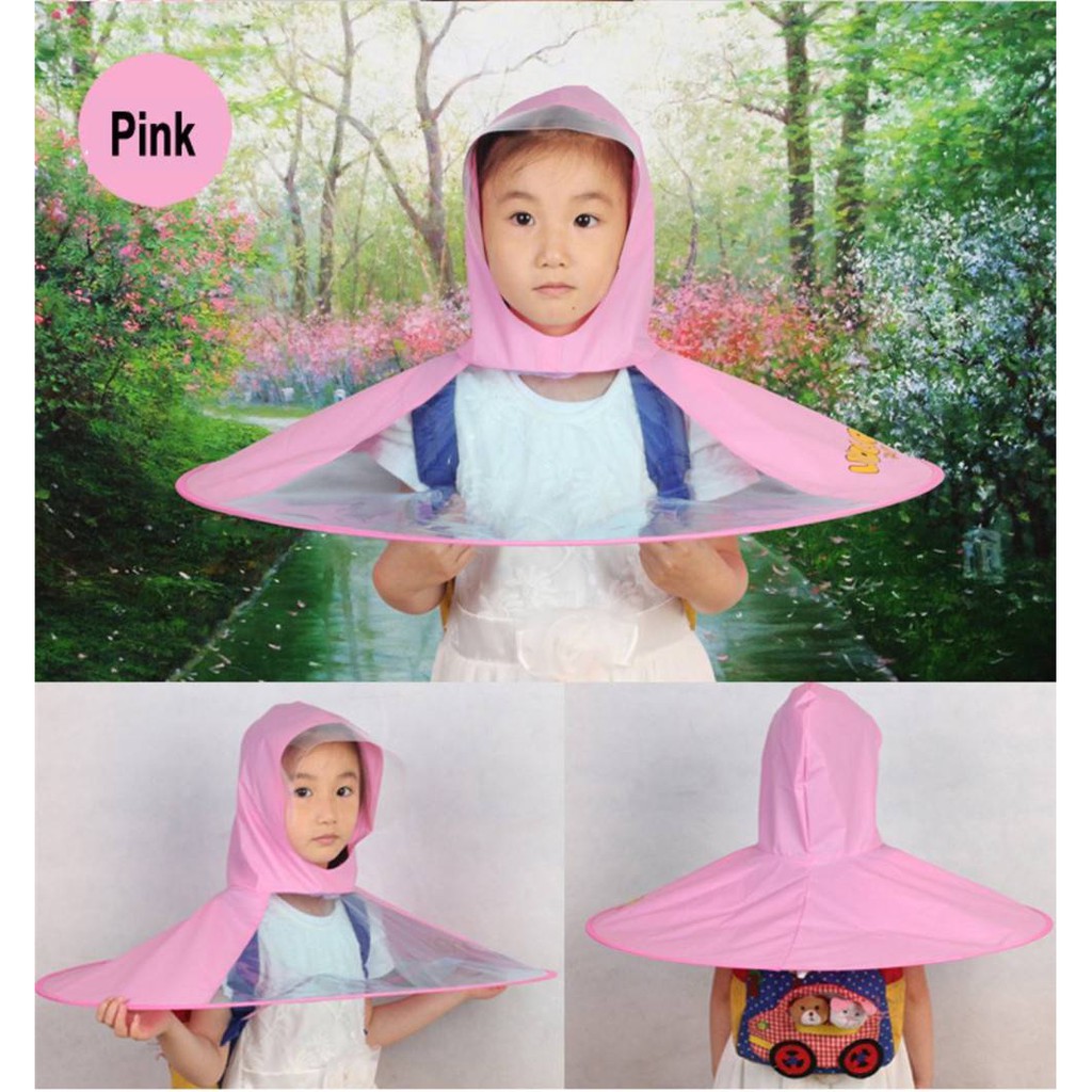 Creative Raincoat Umbrella Headwear Hat Cap Outdoor Child Rain Coat ...