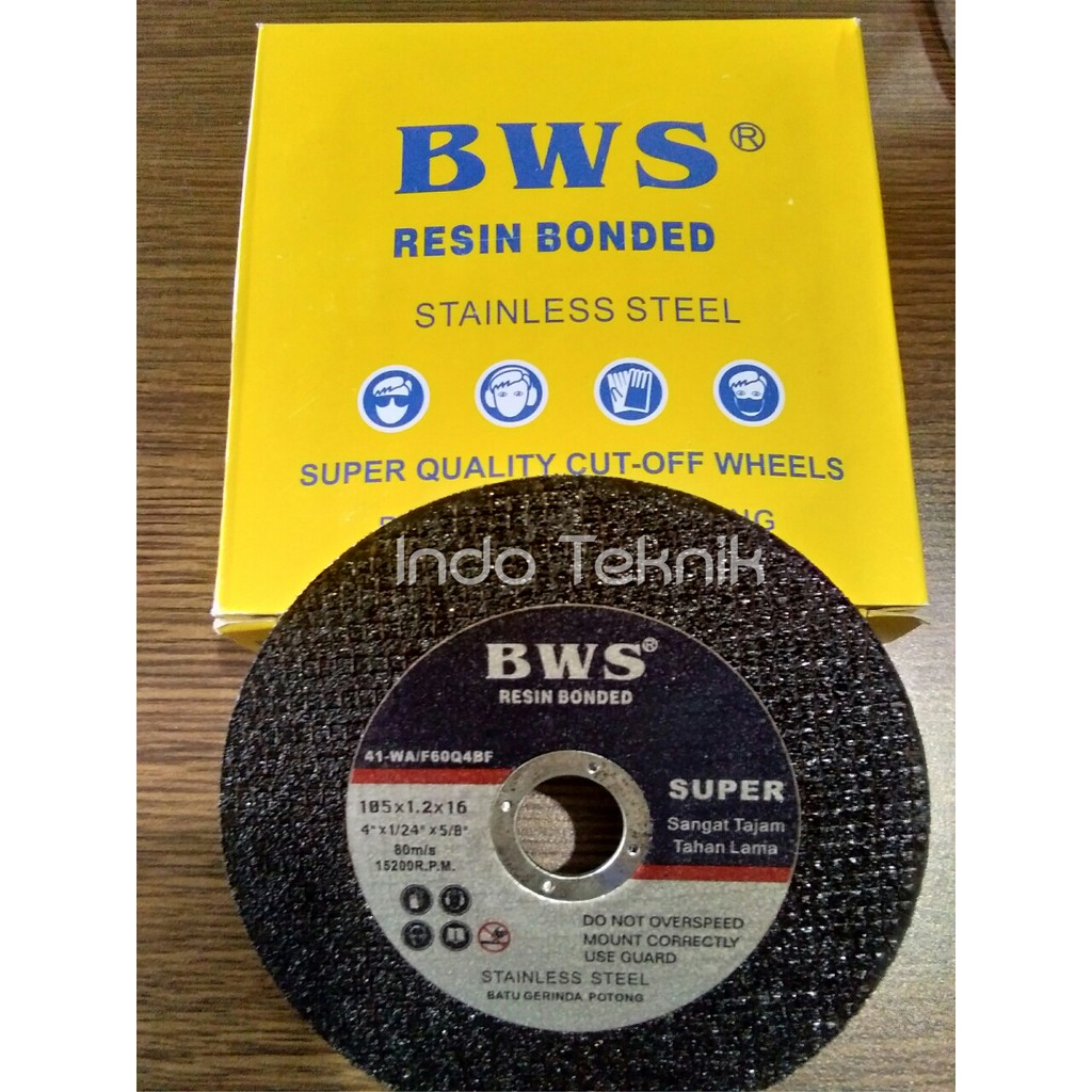 HITAM Bws BONDED RESIN (SUPER) 4"X1/24"X5/8" BLACK (Cut Grinding Stone ...