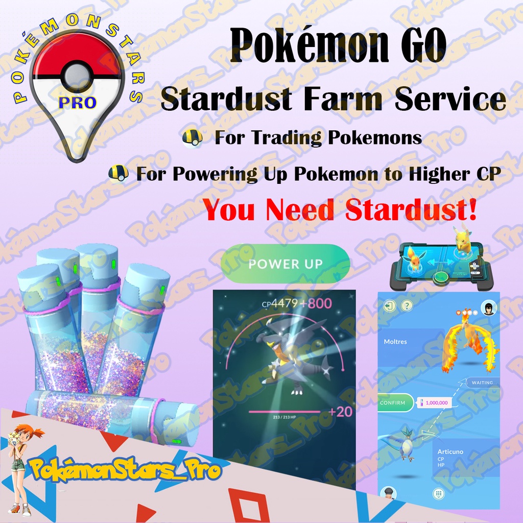 💫 Pokemon GO - Premium Stardust Farm Service!! 💫 | Shopee Malaysia