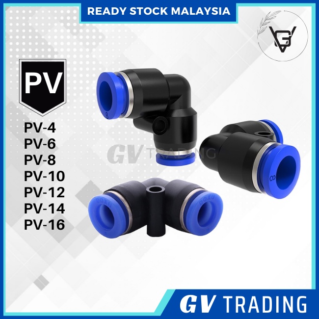READY STOCK Elbow PV 4~16MM Air Compressor Hose Quick Coupler High ...